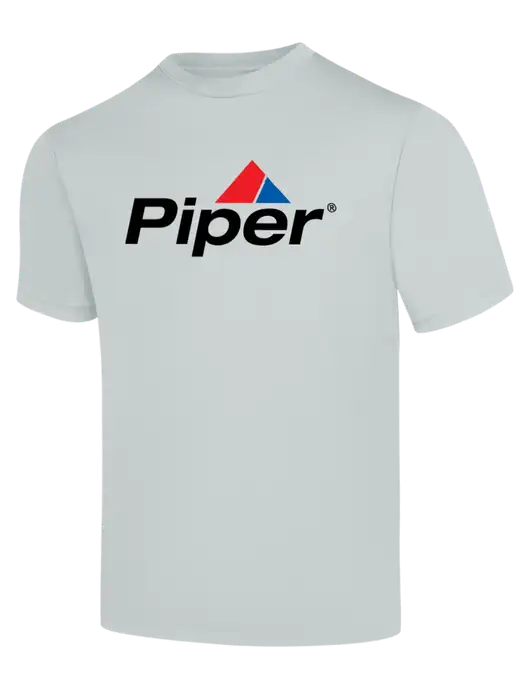 Silver PosiCharge Competitor Tee w/Piper Logo