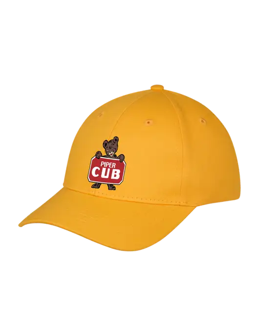 Youth Gold Structured Twill Cap w/Piper Cub Logo
