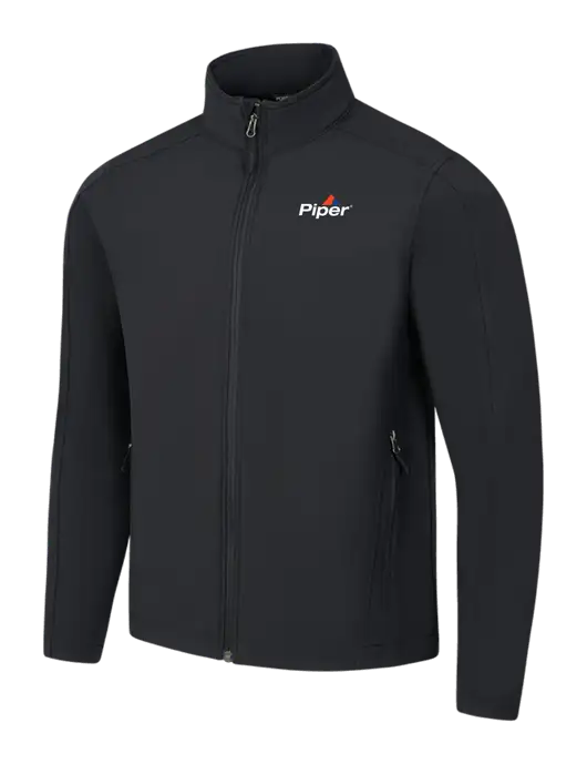 Black Core Soft Shell Jacket w/Piper Logo