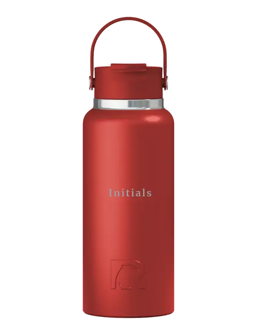 RTIC Outback 32 oz Red Bottle w/Text, Vintage Piper Logo