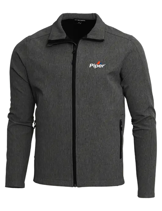 Medium Grey Heather Core Soft Shell Jacket w/Piper Logo