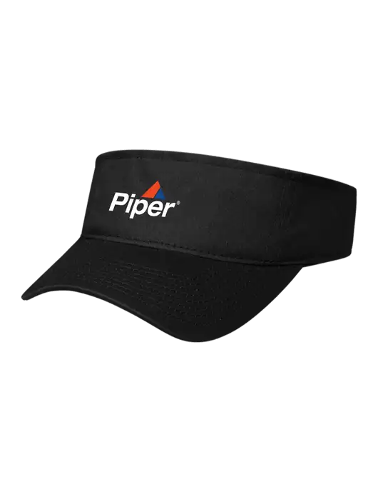 Black Cap Visor w/Piper Logo