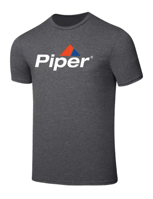 Seriously Soft Heathered Charcoal T-Shirt w/Piper Logo