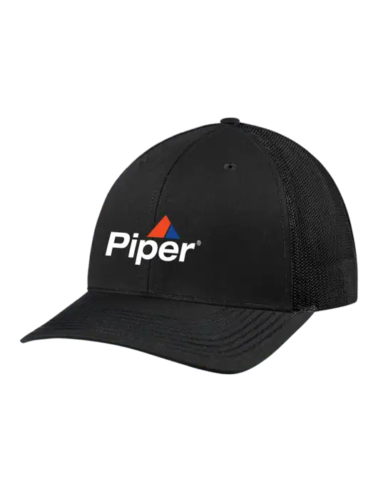 Richardson Adjustable Snapback Original 112 Trucker Cap Black w/Black ...