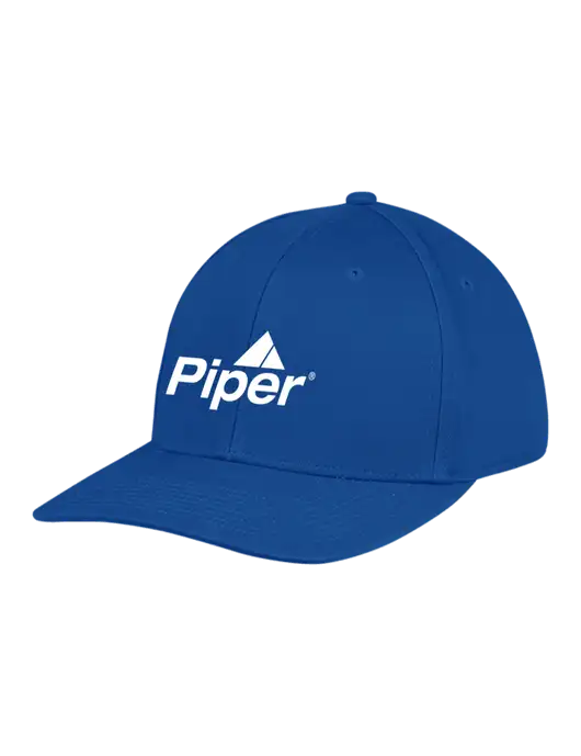 Premium Modern Structured Twill Royal Snapback Cap w/Piper Logo