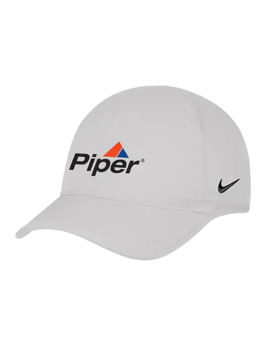 Nike White Featherlight Cap w/Piper Logo