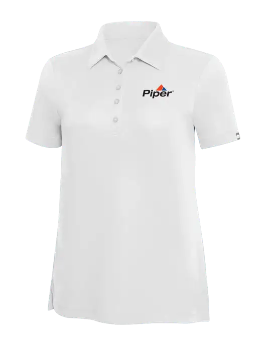 TravisMathew White Solid Womens Oceanside Polo w/Piper Logo
