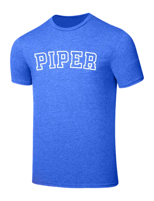 Seriously Soft Royal Frost T-Shirt w/Piper Collegiate Logo