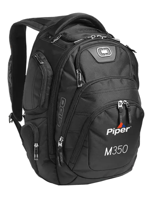 OGIO Black Stratagem Laptop Backpack w/Piper Logo