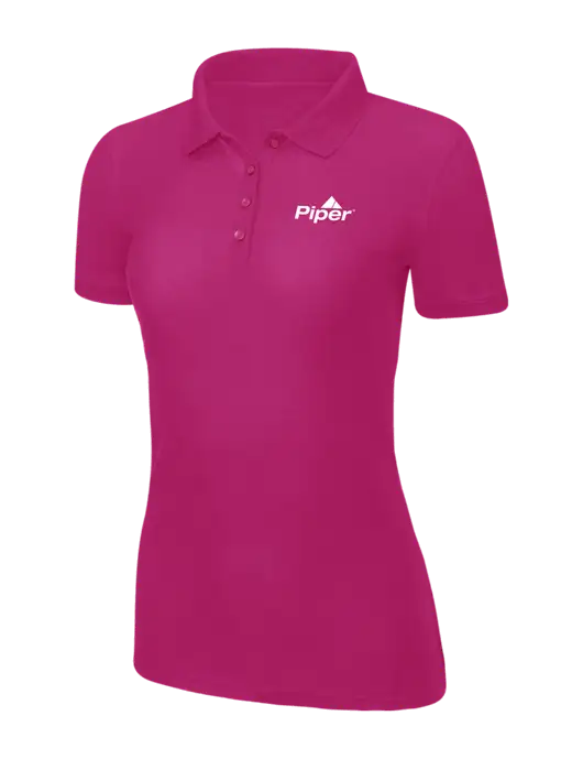 Pink Azalea Womens Core Classic Pique w/Piper Logo