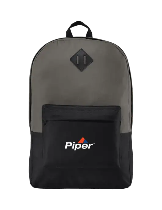 Retro Dark Charcoal/Black Backpack w/Piper Logo
