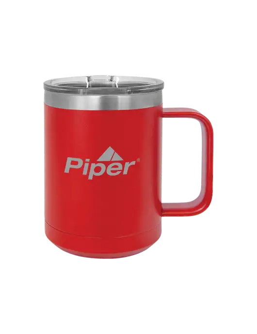 Polar Camel 15 oz Powder Coated Red Vacuum Insulated Mug with Slider ...