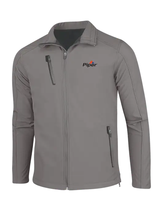 Medium Grey Welded Softshell Jacket w/Piper Logo