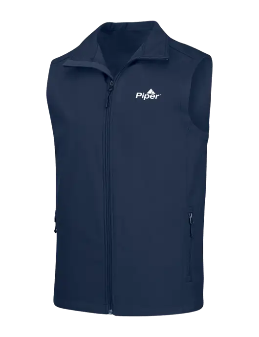 Navy Core Soft Shell Vest w/Piper Logo