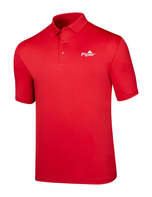 Callaway Opti-Dri Red Chev Polo w/Piper Logo