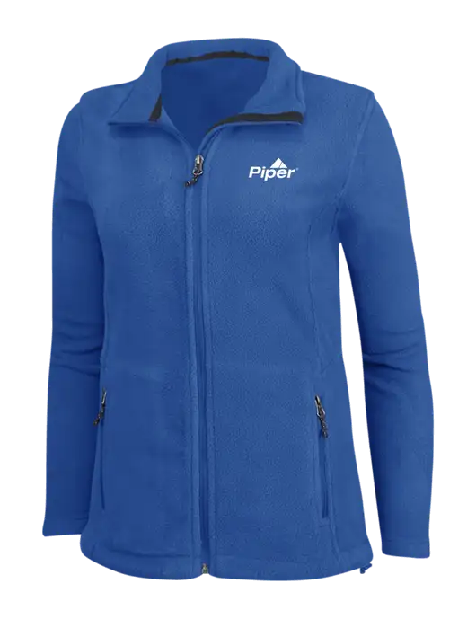 Womens Dark Royal Fleece Jacket w/Piper Logo