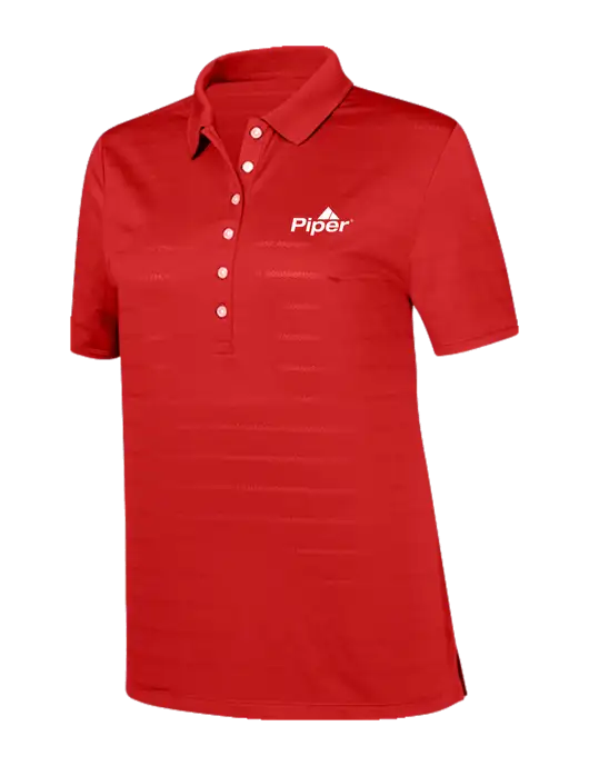 Callaway Womens Red Ventilated Polo w/Piper Logo