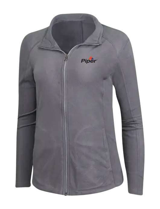 Medium Grey Womens Microfleece Jacket w/Piper Logo