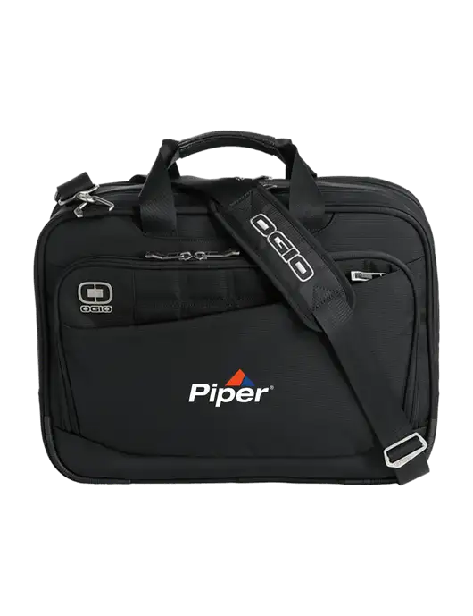 OGIO Black Element Laptop Messenger Bag w/Piper Logo